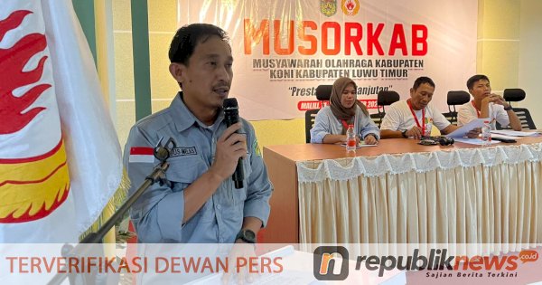 Aklamasi, Agus Melas Resmi Pimpin KONI Luwu Timur Periode 2023-2027