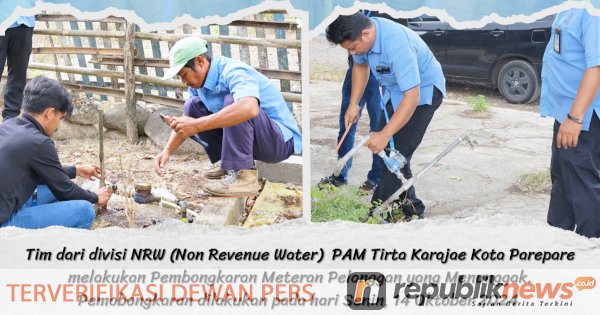 Tim NRW PAM Tirta Karajae Parepare Tindak Pelanggan Penunggak Pembayaran